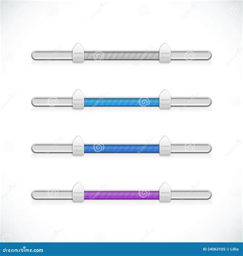 Set Of Sliders Scroll Bars Stock Vector Illustration Of Form 24063105