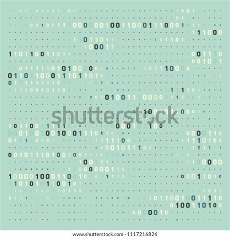 Streaming Abstract Binary Code Background Data Stock Vector Royalty