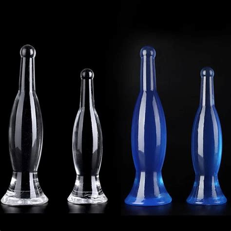 Vase Shape Butt Sex Plug Elasticity Anal Crystal Plug Adult Toys For