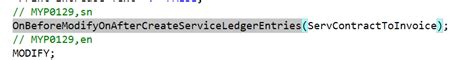 Event Request Codeunit 5940 Servcontractmanagement In Functions Createserviceledgerentries