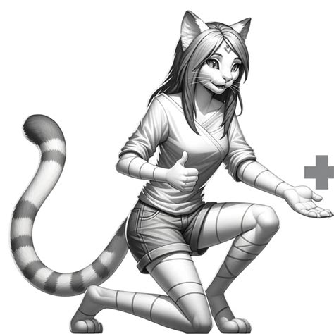 Cat Girl In Short Shirt Offering Helpful Assistance Ai Art Generator Easy Peasy Ai