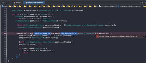 Thread 1 Excbadaccess Code1 Address0x101 · Issue 633