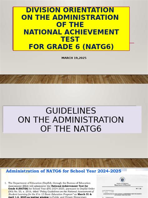 Guidelines For Natg6 Administration Pdf