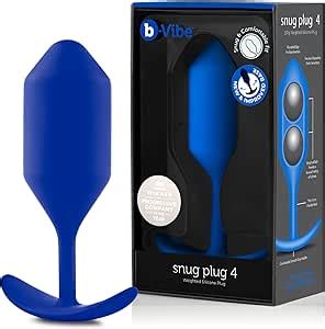 B Vibe The Snug Plug 4 Navy Blue 257 Gram Plug With Flared Base