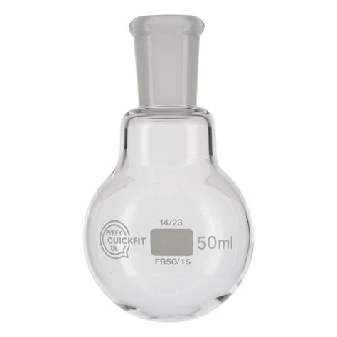 Hc1009736 Quickfit Round Bottom Flask Short Neck 50ml 14 23 Findel International