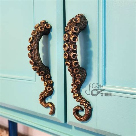 Octopus Door Pull Nautical Knobs Kitchen Cabinet Hardware Kraken