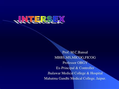 PPT Understanding Intersex Variations In Human Sexual Differentiation PowerPoint Presentation