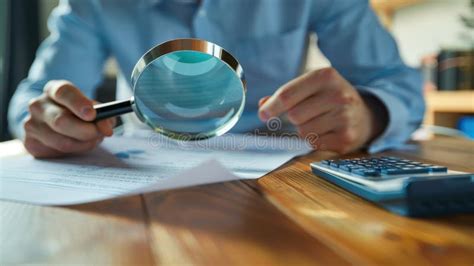 The Document Under Magnifying Glass Ai Generated Stock Illustration Illustration Of Focus