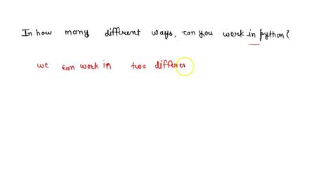 Solved In How Many Different Ways Can You Work In Python