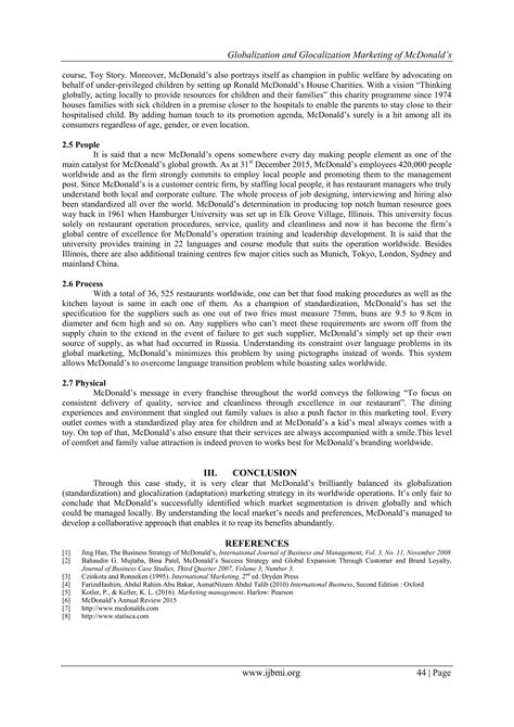 Globalization And Glocalization Marketing Of Mcdonalds Pdf