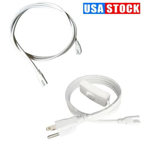 Usa Plug T5 T8 Connector Extension Cord With Switch For Integrated Led