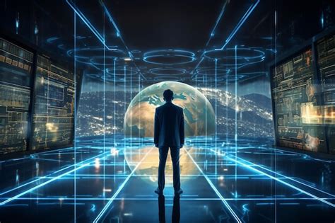 Premium Ai Image A Conceptual Illustration Showcasing The Intersection Of Cyber Security Ai