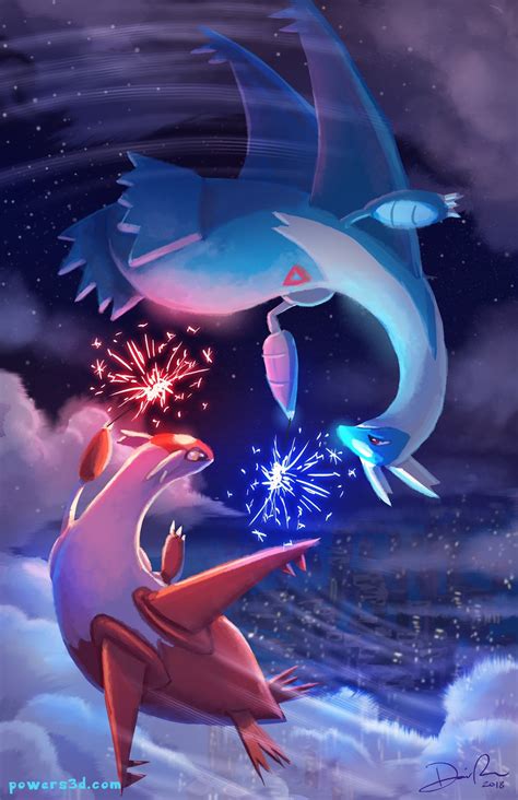 Latios And Latias Art Print Etsy