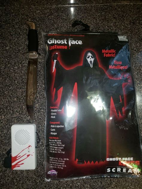 Scream 25th Anniversary Ghostface Sparkle Robe Costume Set Ready To