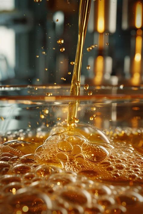 Yeast Fermentation Process In Action Highlighting Ethanol Production Close Up Renewable