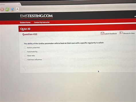 The Ability Of The Cardiac Pacemaker Cells Studyx