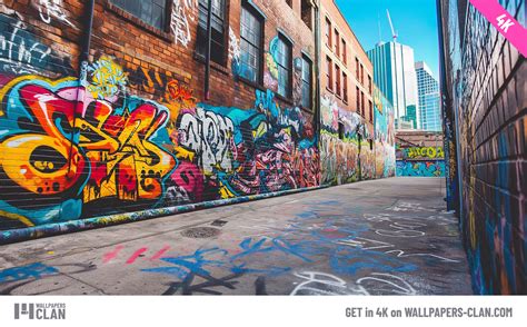 Colorful Graffiti In An Alley Desktop Wallpaper Graffiti Wallpaper 4k