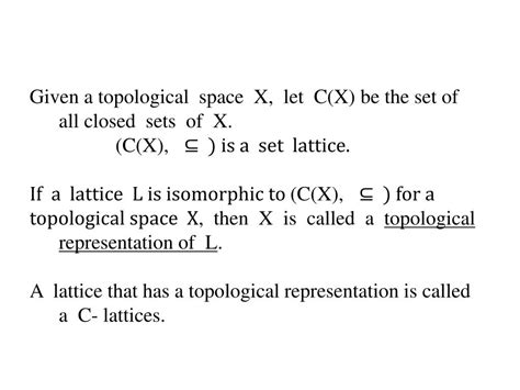 Ppt Set Representations Of Abstract Lattices Powerpoint Presentation Id1064671