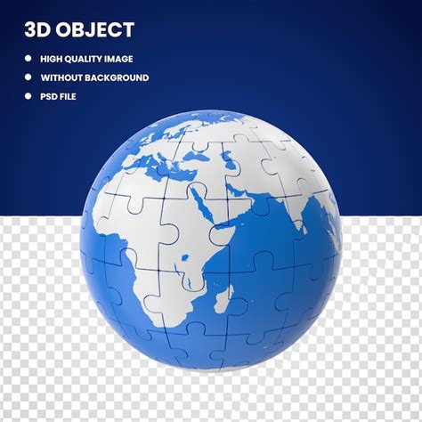 Premium Psd 3d Puzzle Globe