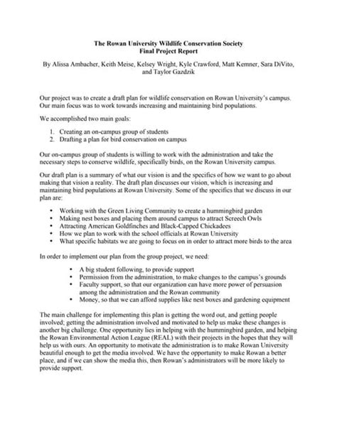 Wildlife Conservation Project Report Pdf