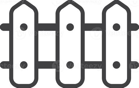 Wooden Fence Illustration In Minimal Style 16415270 Png