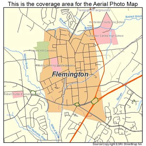 Aerial Photography Map Of Flemington Nj New Jersey