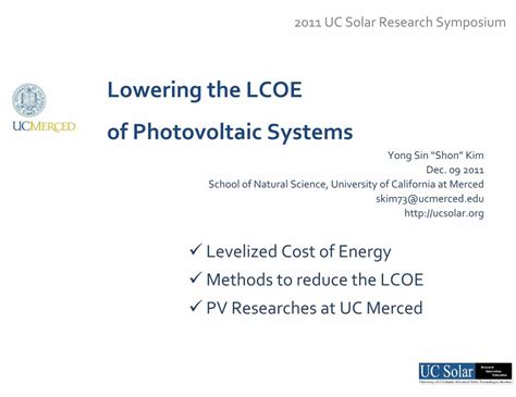 Pdf Lowering The Lcoe Of Photovoltaic Systems Uc Solar Dokumentips
