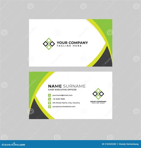 Professional Two Sided Business Card Template With Logo Place Holder