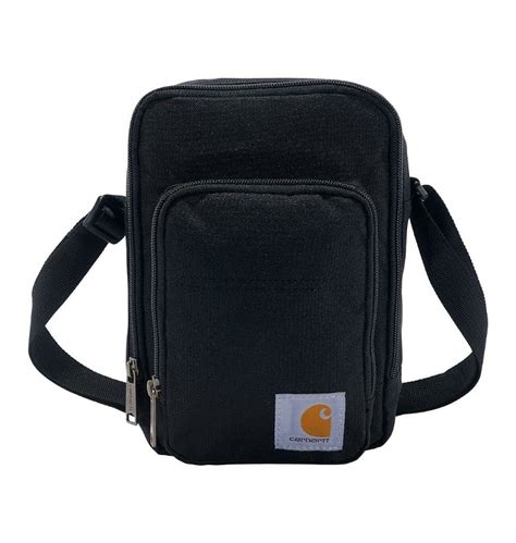 Carhartt 유니 성인 지퍼 내구성 조절 가능한 크로스바디 백 지퍼 잠금 블랙 원 사이즈 티몬