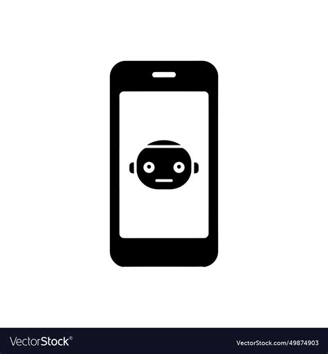Chatbot Mobile App Icon Royalty Free Vector Image
