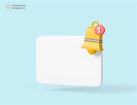Premium Psd White 3d Speech Bubble With A Bell About The Notification Of A Call And Sms 3d