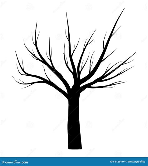Bare Tree Winter Vector Symbol Icon Design Stock Vector Illustration