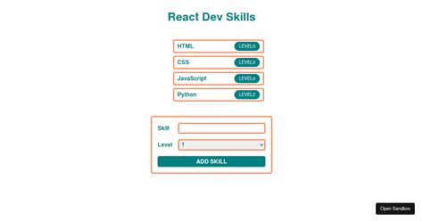 React Dev Skills Part 3 Codesandbox React Dev Skills Part 3 Codesandbox