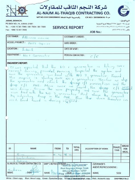 Service Report Bt Issue Pdf