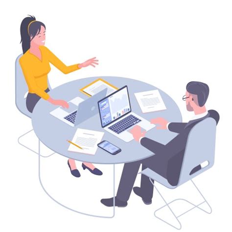 Efficient Workspace Workflow Organization Concept Vector Image