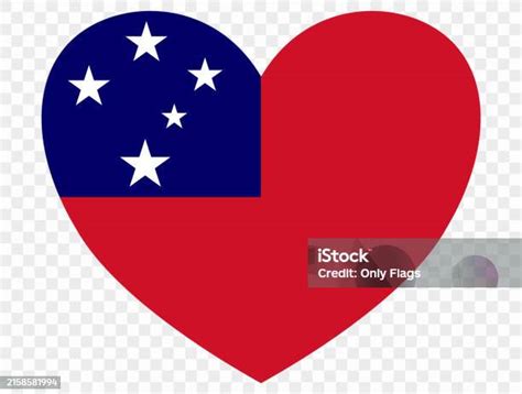 투명한 배경에 고립된 하트 모양의 사모아 국기 벡터 일러스트 레이 션 0명에 대한 스톡 벡터 아트 및 기타 이미지 0명 International Match 개념