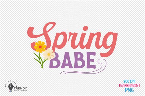 Spring Babe Retro Spring Svg Design Graphic By Trendypointshop