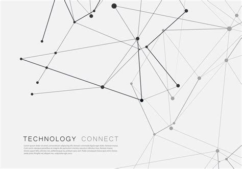 Premium Vector Connected Abstract Pattern With Dots On Overlapping Lines Technology Background