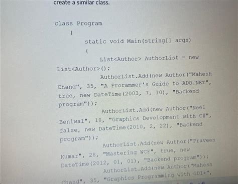 Solved Class Program Static Void Mainstring Args 1