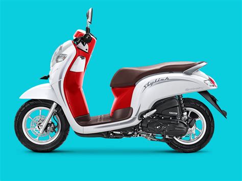 Honda Scoopy Stylish White Red Motor Unik Dan Fashionable