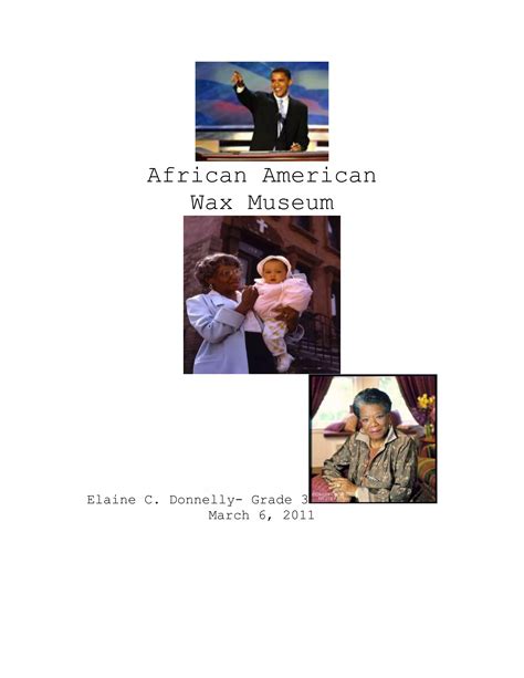 African American Wax Museum Final Version Docx