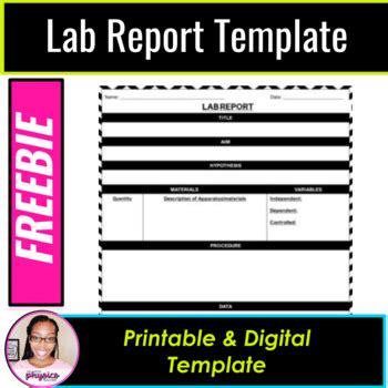 Science Lab Report Template By The Petite Physics Teacher Tpt