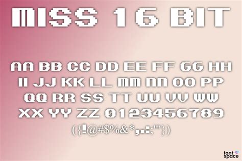 Miss 16 Bit Font Heaven Castro Fontspace
