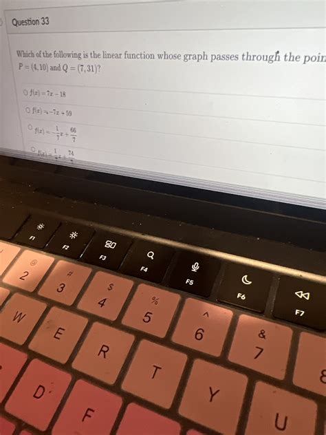 Solved Question 33which Of The Following Is The Linear