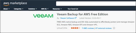 Veeam Backup For AWS FREE Backup Of Instances ESX Virtualization