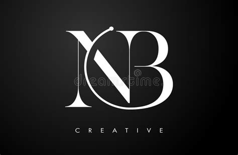 Nb Serif Letter Logo Design Elegant Nb Vector Alphabet Letters Concept Symbol Stock