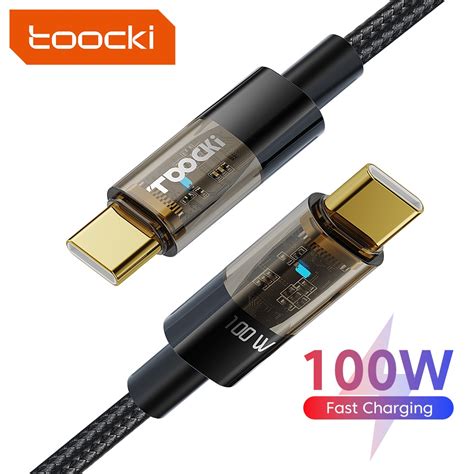 Toocki 100w Pd Type C Cable Qc 4030 Fast Charging Usb C To Type C