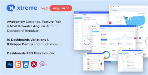 xtreme angular 16 admin template graphicfort