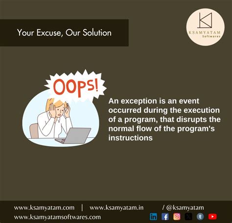 Ksamyatam Softwares An Exception To Program Instructions Ksamyatam Softwares Posted On The