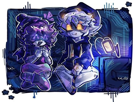 Узи и Эн Uzi And N°💜💛 Drone Warrior Cat Cute Art